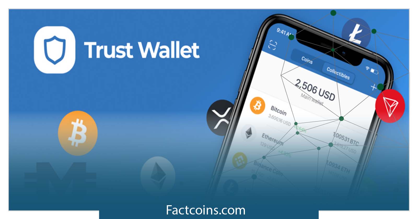 نحوه انتقال ارز دیجیتال به کیف پول تراست والت